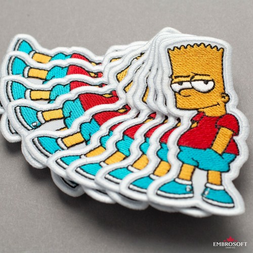 The Simpsons Bart Simpson Cartoon Character Embroidered Patch Iron On 1 ...