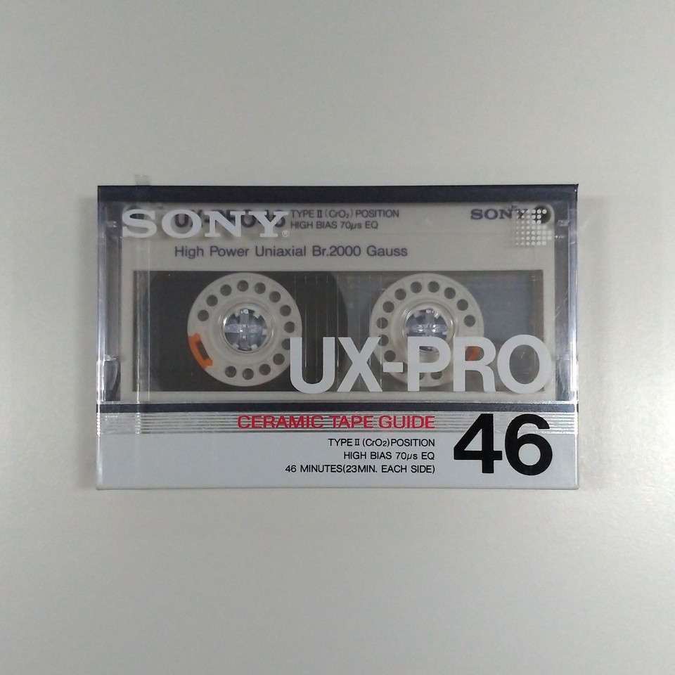 SONY UX-PRO 46 (High Position TYPE II) Blank Audio Cassette Tape 1986 ...