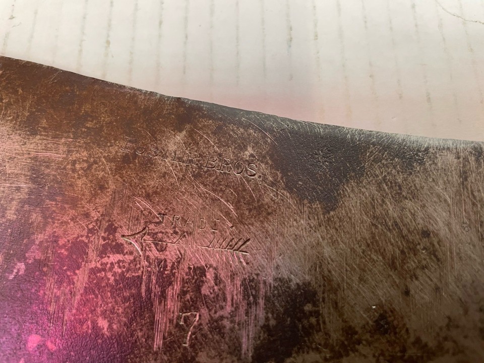 ANTIQUE FOSTER Bro MEAT CLEAVER #7 HOG LAMB Splitter BUTCHER KNIFE ...