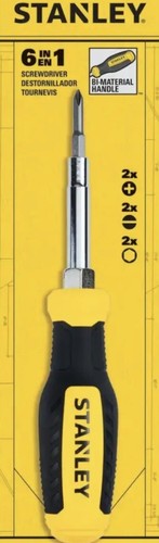 Stanley, 6-in-1 Multi Bit Quick Change Screwdriver. New | eBay