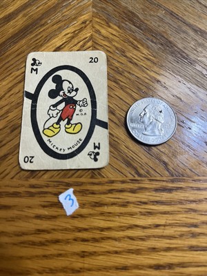 Mini 1950 WDP Walt Disney Productions Mickey Mouse Canasta Card Mickey ...
