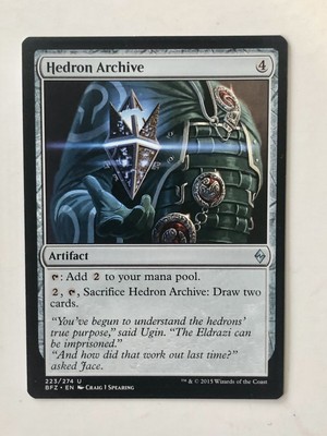 1x Hedron Archive- Battle For Zendikar- Magic The Gathering MTG- NM/LP ...