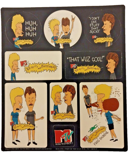 Beavis & Butthead Cardboard Punchouts Sheet - MTV - 1993 - New Old ...