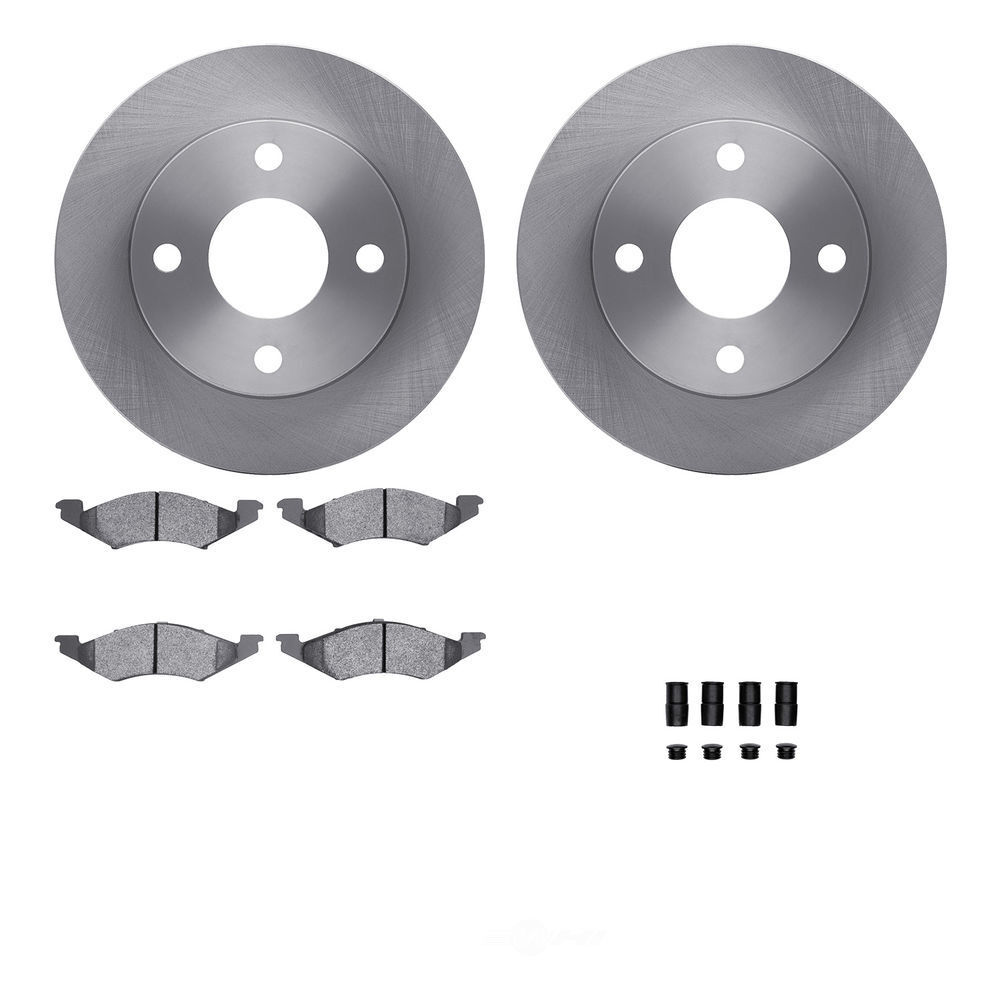 Disc Brake Kit-Rotors with 5000 Advanced Brake Pads includes Hardware ...