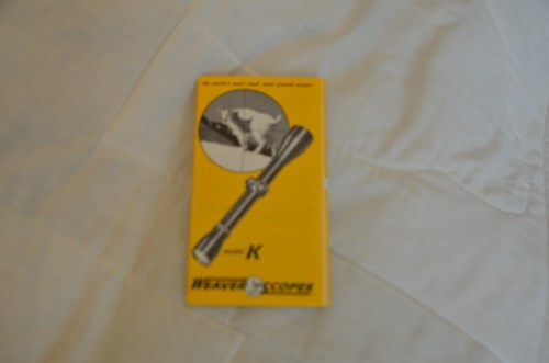 Weaver Model K Riflescopes Catalog Foldout 1966 | eBay