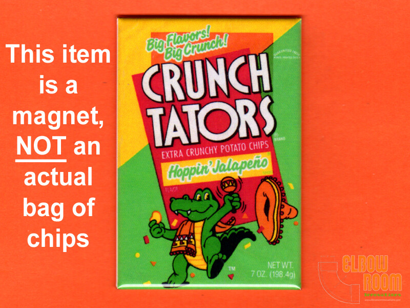 Crunch Tators Jalapeno potato chips package art 2x3" fridge/locker ...