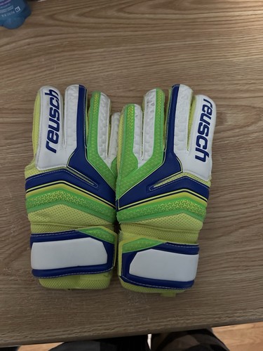 Reusch brand Soccer Goalie Gloves Green Blue White Yellow | eBay