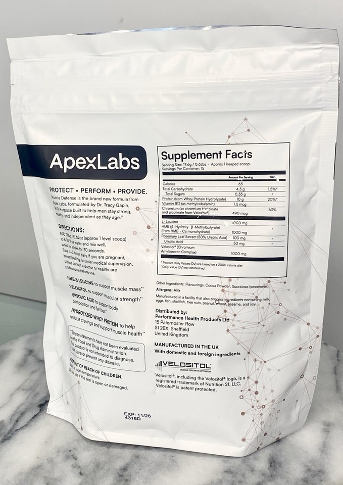 Muscle Defense powder Apex Labs Belgian Chocolate Flavor 9.3 Oz /264g ...