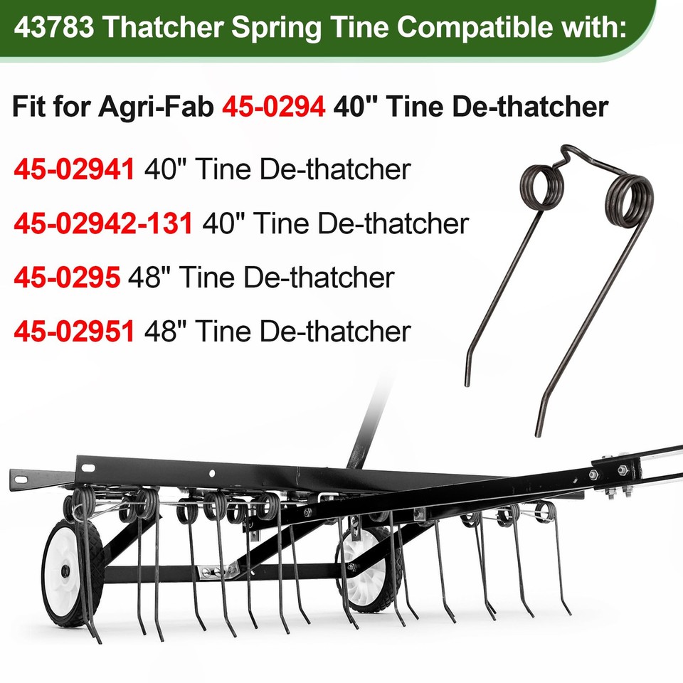 43783 Dethatcher Replacement Spring Tine for Agri-Fab Lawn Dethatcher ...