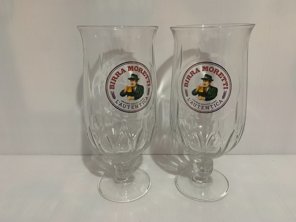Birra Moretti Pint Glass X 1 NEW SHAPE NEW STYLE M25 Brand New | eBay UK