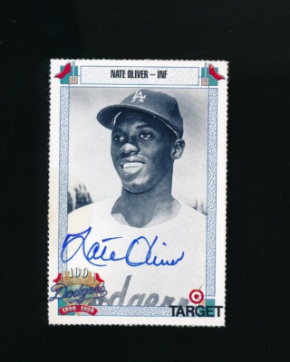 1990 Target Dodgers 100th Anniversary Nate Oliver #588 signed auto ...