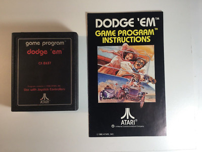 Dodge 'Em (Atari 2600, 1981). TESTED WORKING INSTRUCTION MANUAL ...
