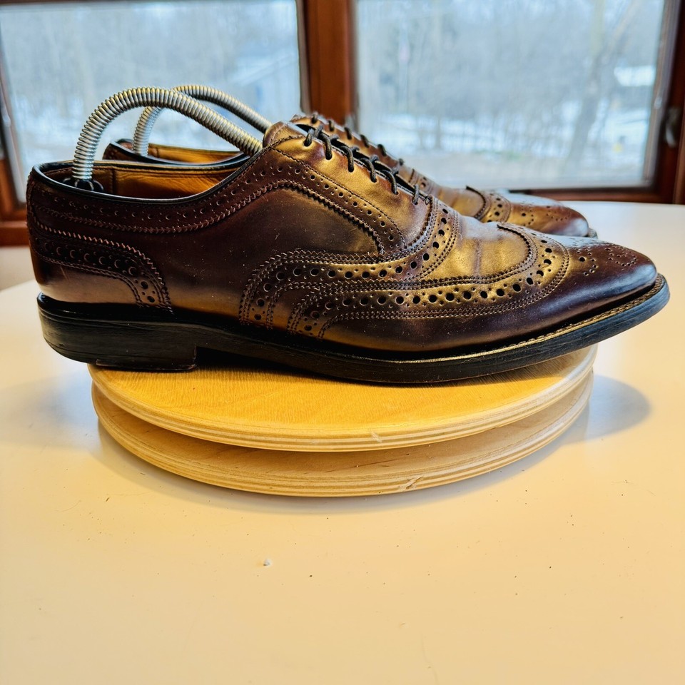 Allen Edmonds Cambridge Wing Tip Oxfords 10 A Narrow Brown Made in USA ...