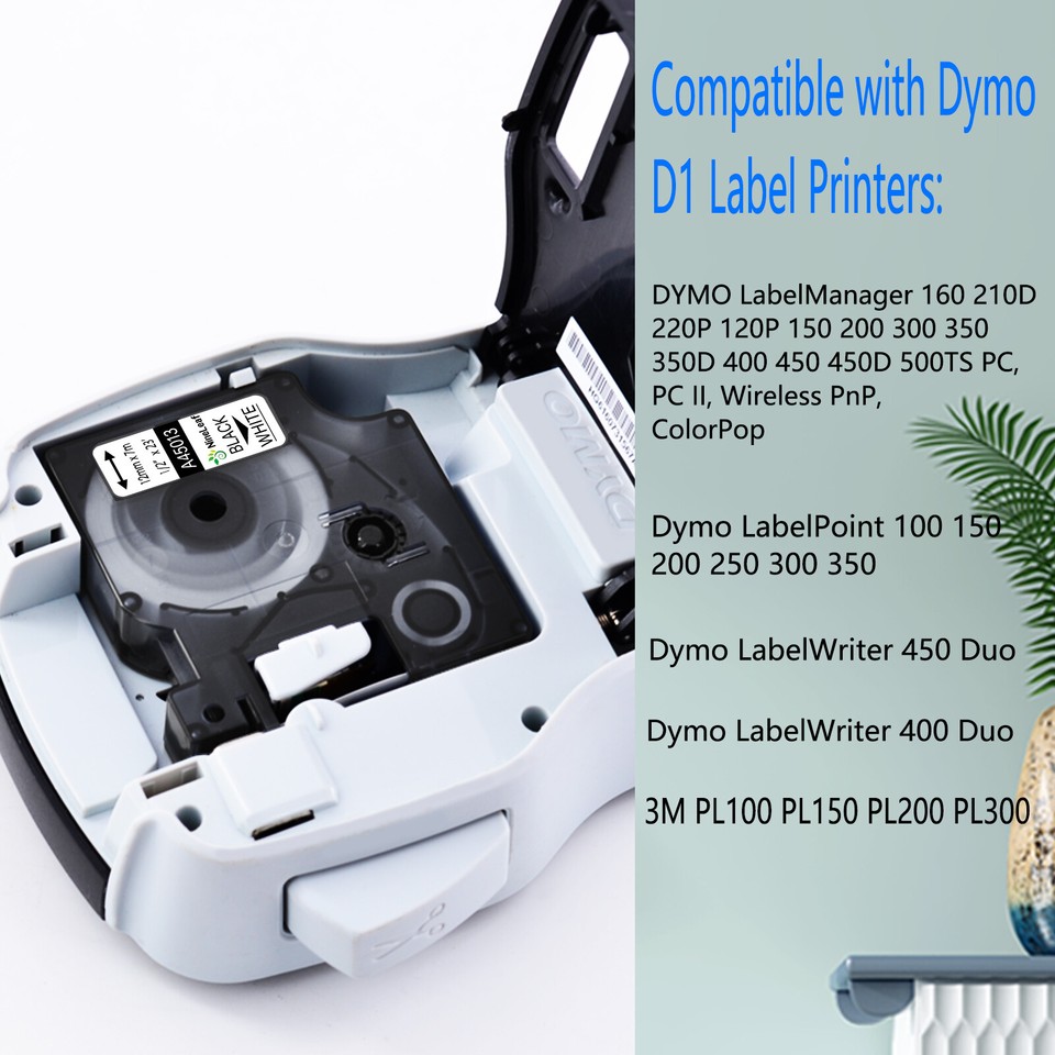6-18MM Label Tape Compatible with DYMO D1 LabelManager LabelPoint 100 ...