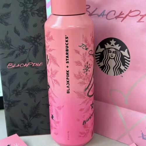 BLACKPINK x Starbucks Official 2023 Stainless Tumbler Pink 591ml Water Bottle | eBay