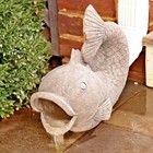 Fish Downspout Statue Extension Cover Resin Rain Gutter Protector Lawn ...