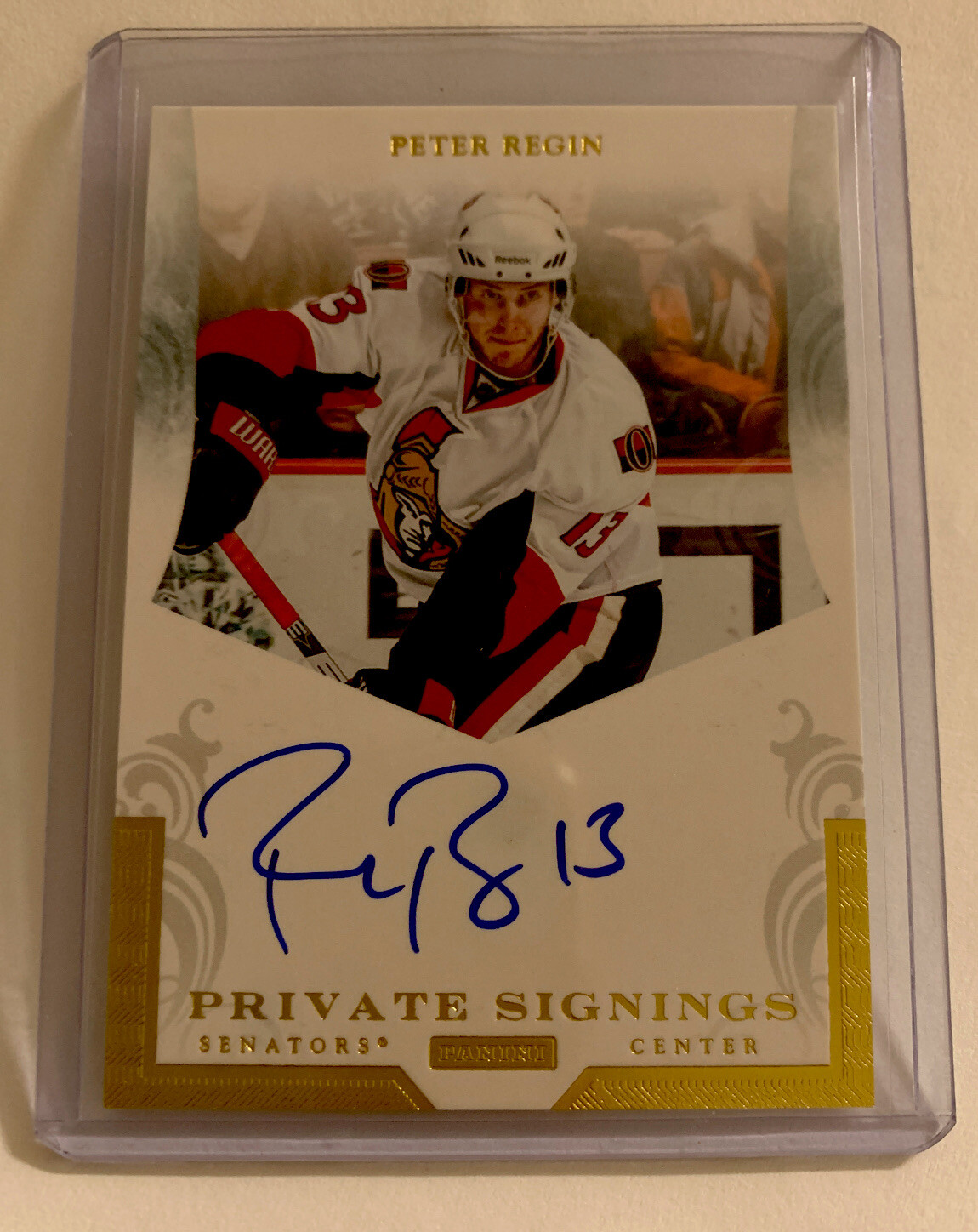 panini, Private Signings, Autographed, Peter Regin, Senators,#REG, N/M ...