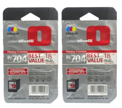 2x Original Olivetti Encre Cartouche IN704 Linea Bureau Wifi | eBay
