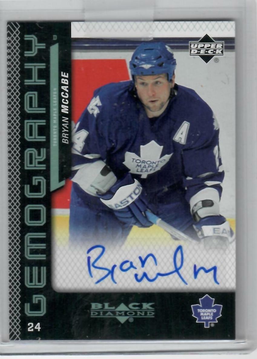 06-07 2006-07 BLACK DIAMOND BRYAN McCABE GEMOGRAPH AUTOGRAPH MAPLE ...