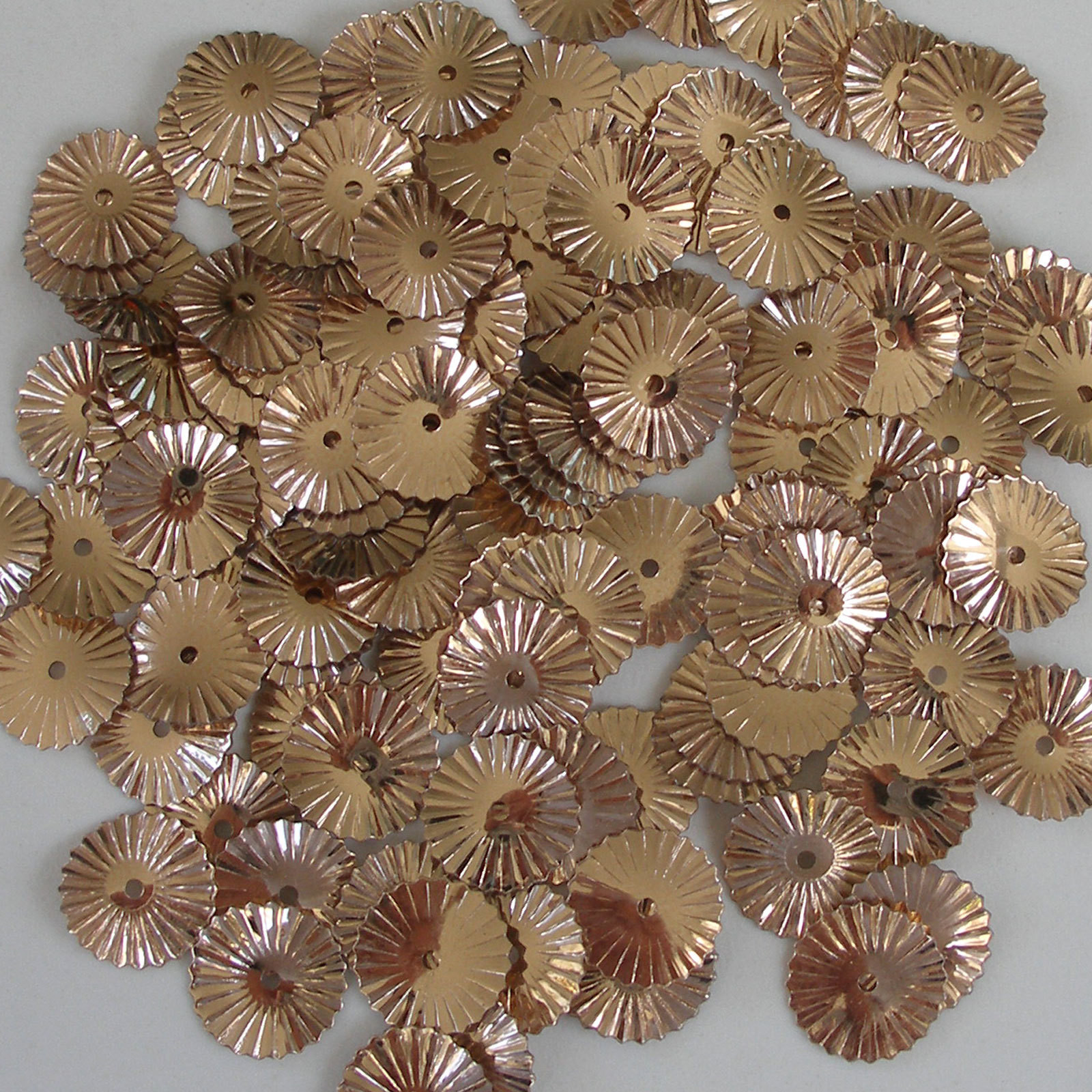 Sequins Gold Copper 10mm Sunburst/Starburst/Wheels Paillette ~200 ...
