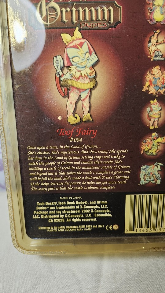 New Vintage 2002 Tech Deck Dudes GRIMM Toof Fairy Figure HTF Rare Collectible | eBay