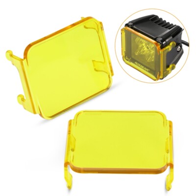3inch Square LED Pod Lights Protective Len Covers Durable PC Dustproof ...