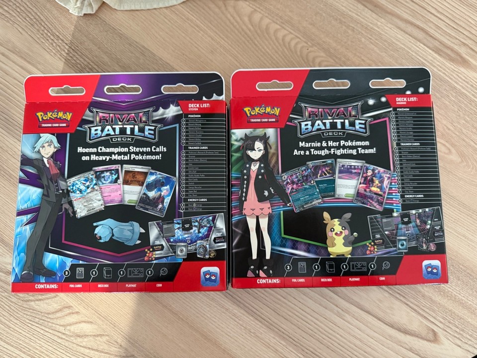 Pokemon TCG Rival Battle Deck Marnie & Steven 2 Boxes Marnie’s Morpeko ...