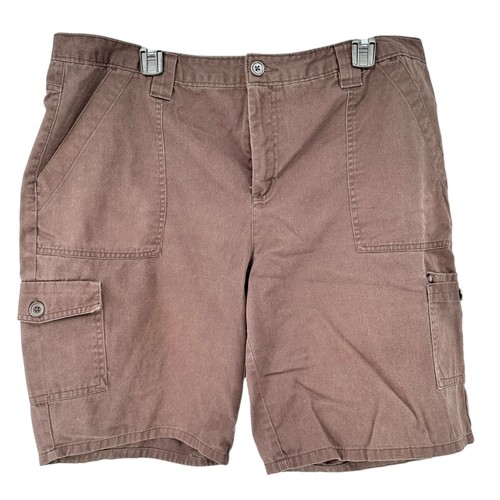 Basic Editions Cargo Shorts Womens XL Brown Cotton Polyester | eBay