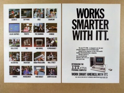 1984 ITT XTRA Personal Computer vintage print Ad | eBay