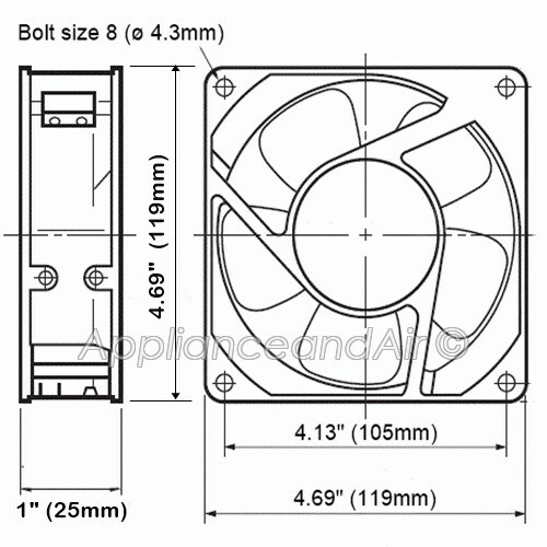 Quadra-Fire Blower Fan Motor 832-3190 Wood Stove 2100i 3100i 5100i ...