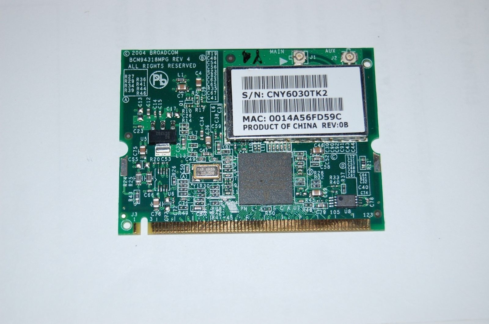 HP Broadcom BCM94318MPG Wireless Wifi Mini PCI Card SPS 392557-001 HP ...