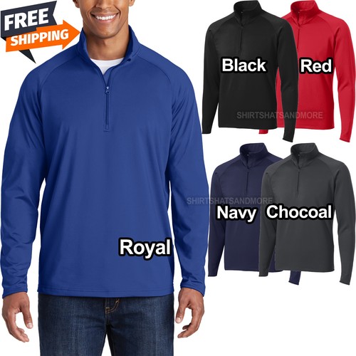 Mens Tall Moisture Wicking Stretch 1/4-Zip Pullover LT XLT 2XLT 3XLT ...