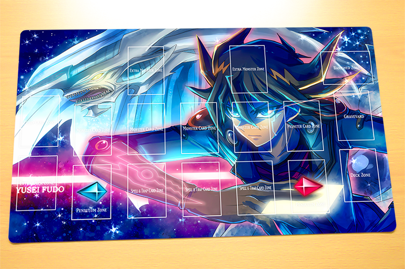F1787 Custom Playmat Yusei Stardust Dragon Card Game Mat TCG CCG Mat | eBay