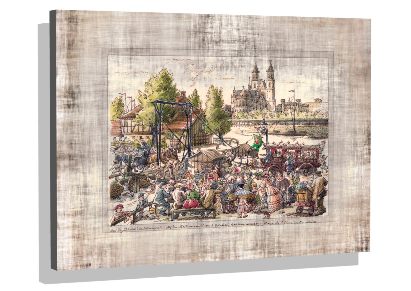 BILD MAGDEBURG DOM GUSTAV ADOLF WOLFF (1889-1947) LEINWAND XXL 100x70 ...