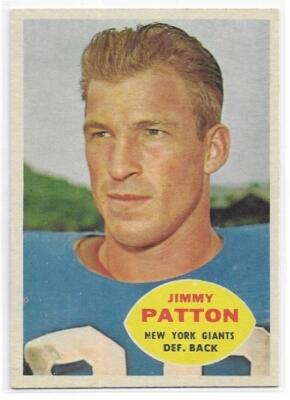 JIMMY PATTON 1960 Topps card #79 New York Giants Football NR MT | eBay