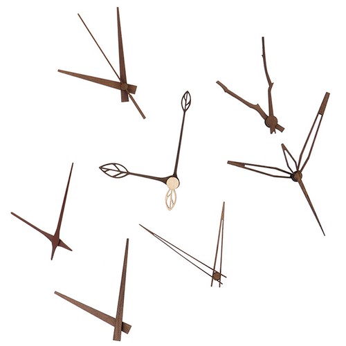 Walnut Wall Clock Pointer DIY Hour Hand Minute Hand Second Hand Parts ...