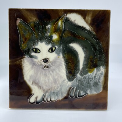Cat Tile - Tabby - Tortie - Decorative Tile 'Square Ceramic Plaque ...