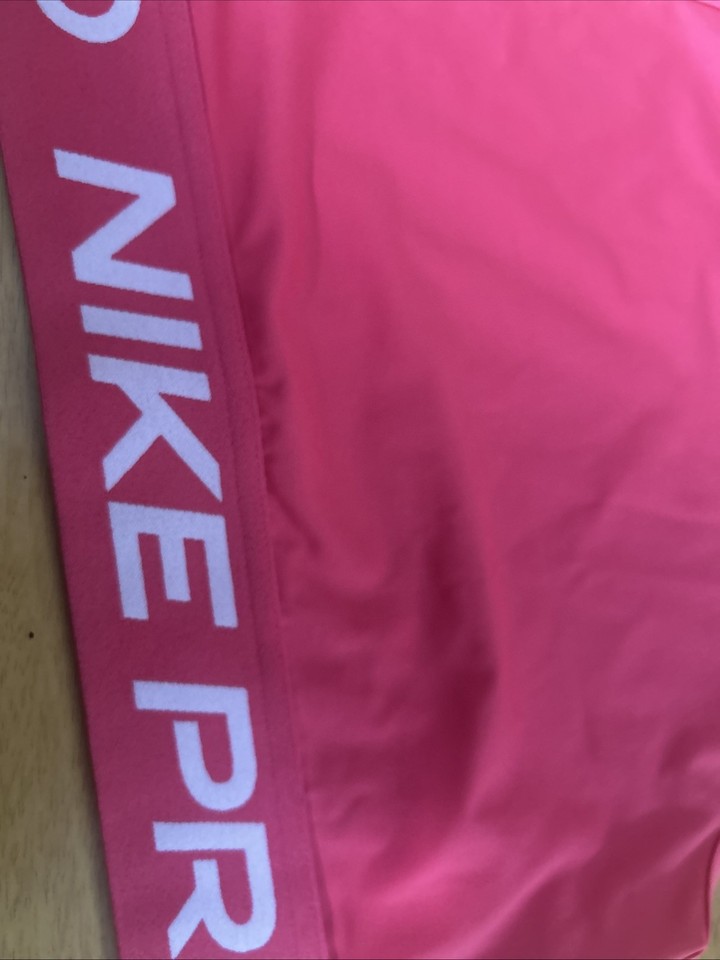 Nike Pro Crop Top Womens Adult Small Dri-Fit Sports Bra Pink Adult ...