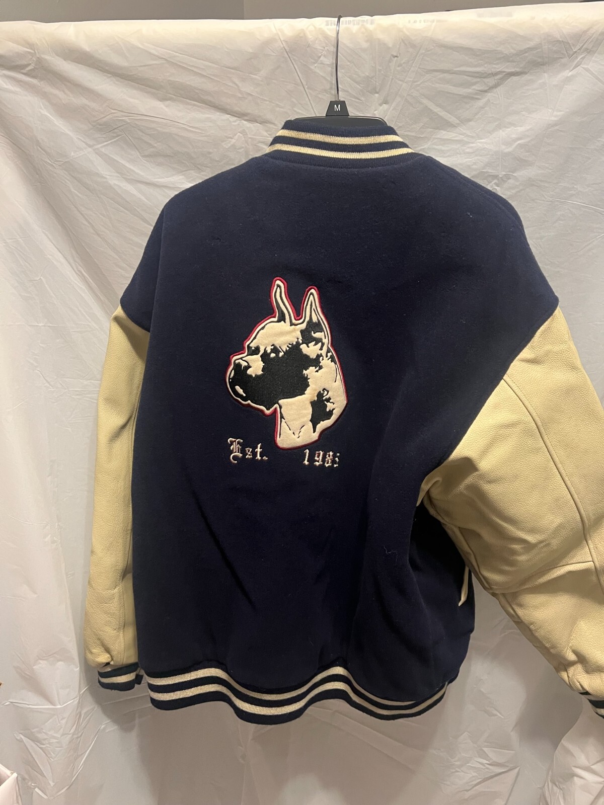 Vintage Joe Boxer 1985 Varsity Jacket Navy/Ivory Wool… - Gem