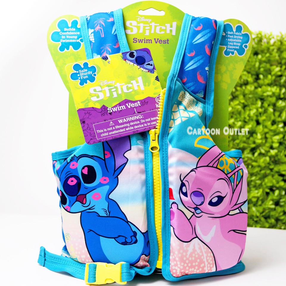 Disney Lilo and Stitch Life Jacket Swim Vest Jacket Pool Float 40-55 lb ...