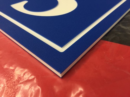 Arched House Number Sign Address Plaque 14x8.5" Blue/White 1/4" King ...