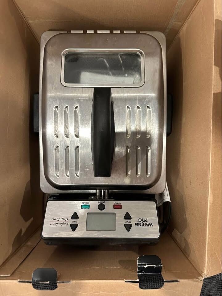 Waring Pro Professional Deep Fryer DF280 3 Baskets Lid and Handles ...