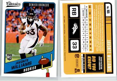 Javonte Williams 2021 Classics #165 Broncos RC Rookie | eBay