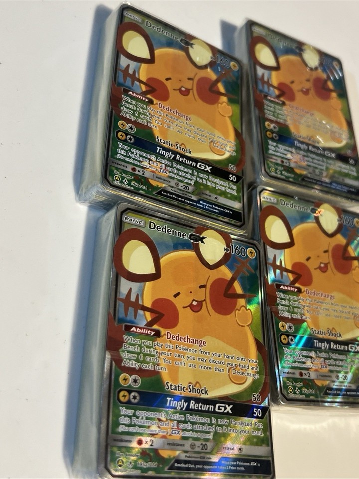 Lot of x4 Sealed Pokémon Dedenne Gx 195a Full Art All Mint Trainers Kit ...