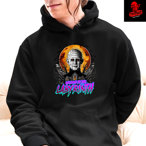 Pinhead 'Welcome to The Labyrinth' Horror Premium Hoodie Jumper Unisex ...