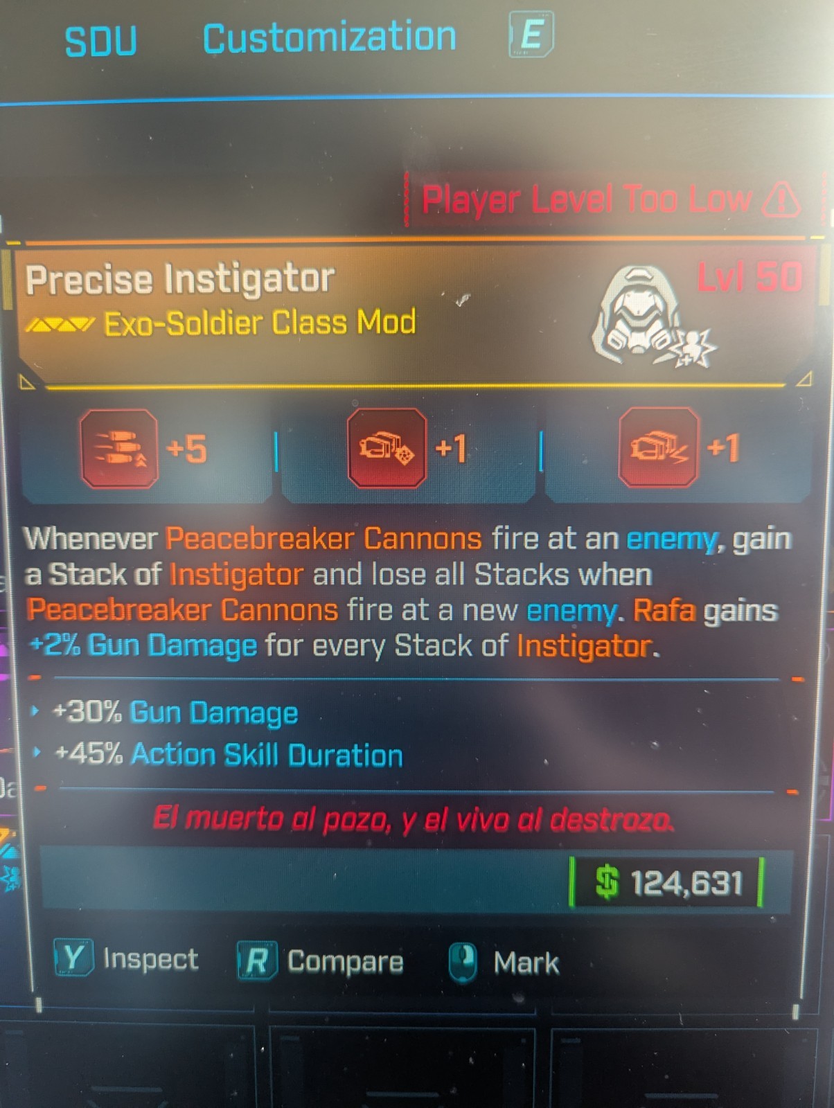 Borderlands 4 - LVL 50 Instigator Rafa mod - PS4/Xbox/ PC | eBay