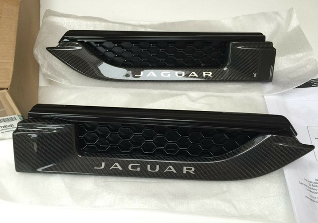 Genuine Jaguar F-Type AWD Carbon Fiber Fibre Bonnet & Side Fender Vents ...