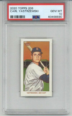 2020 TOPPS 206 CARL YAZ YASTRZEMSKI BOSTON RED SOX LEGEND PSA 10 LOW ...