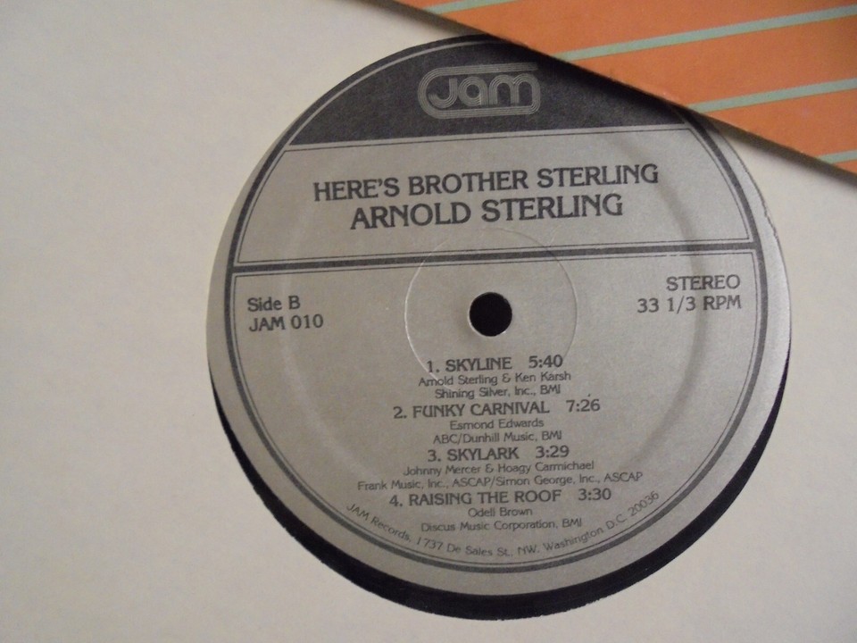 ARNOLD STERLING HERE'S BROTHER STERLING LP ON JAM RECORDS | eBay
