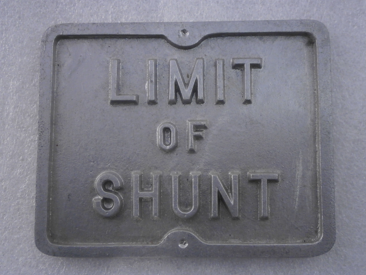 "Limit of Shunt" - Cast Aluminium Mini Sign. | eBay UK